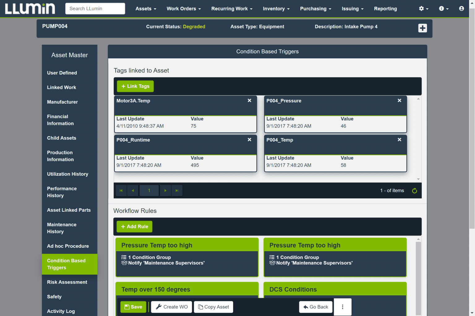 CMMS Features for All of Your Maintenance Needs | LLumin CMMS